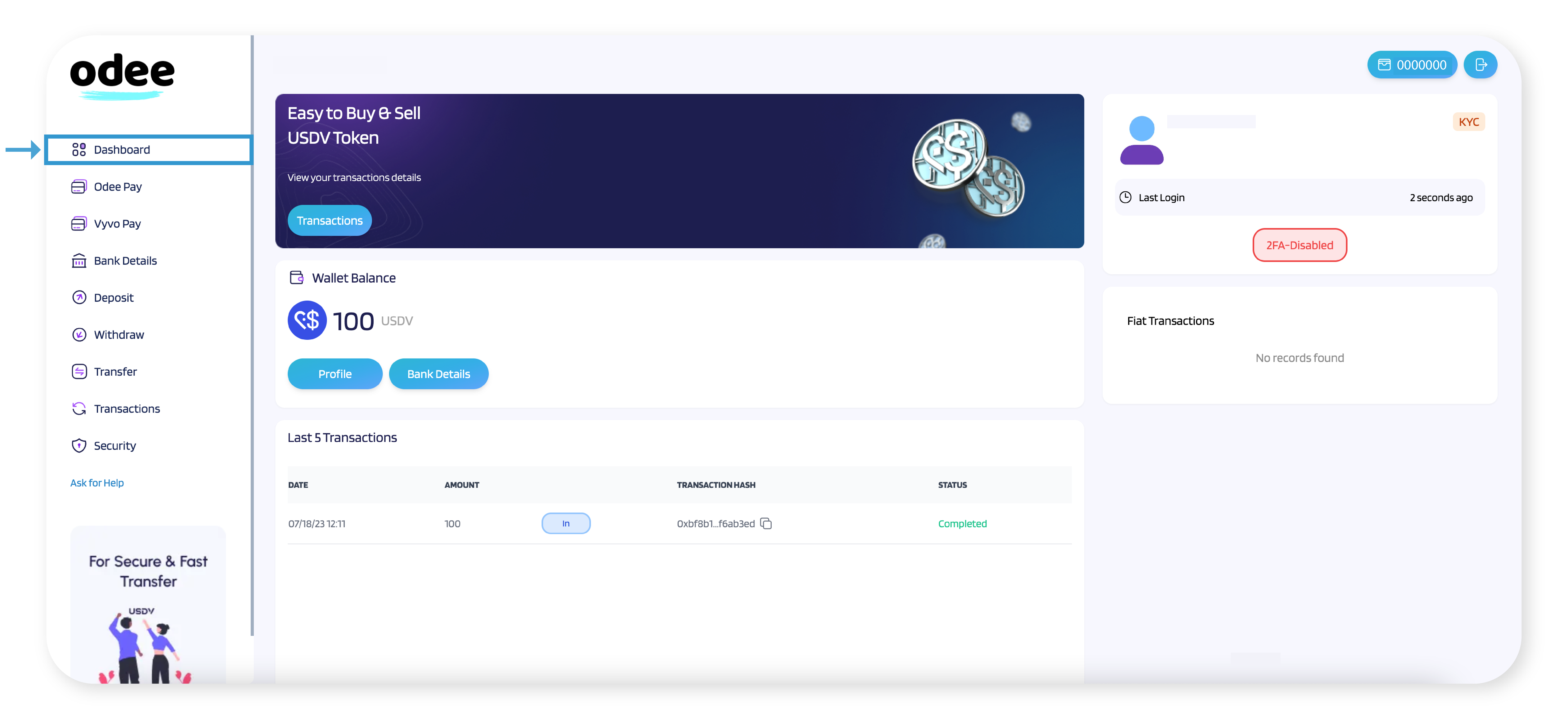 Navigation through Odee platform. – Odee