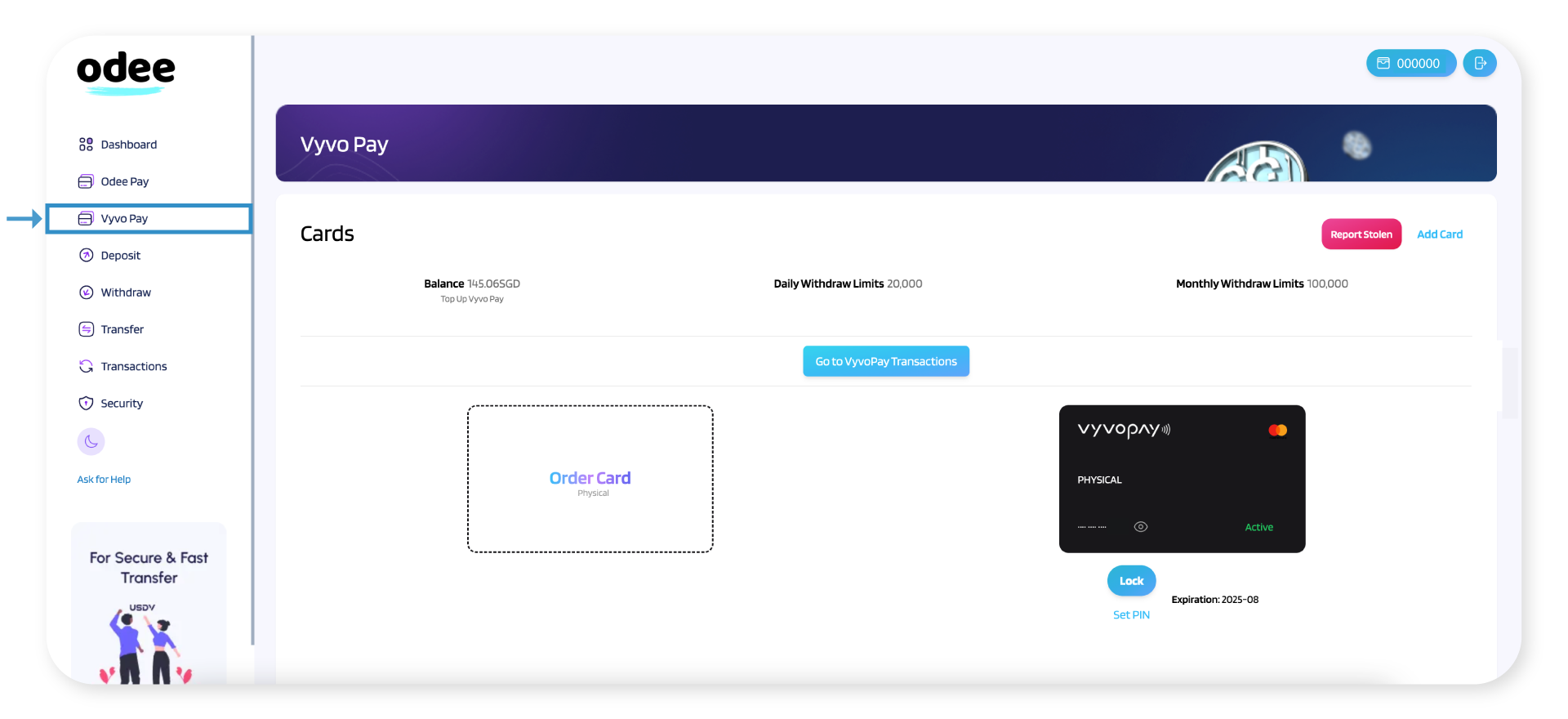 Navigation through Odee platform. – Odee