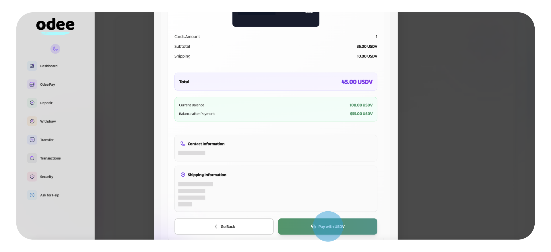 How to purchase a physical card in Odee. – Odee