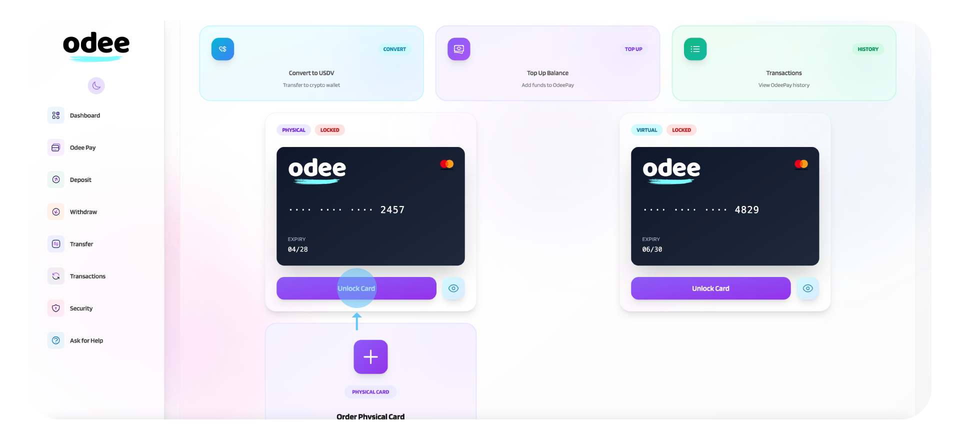 How can I activate my cards Pin? – Odee